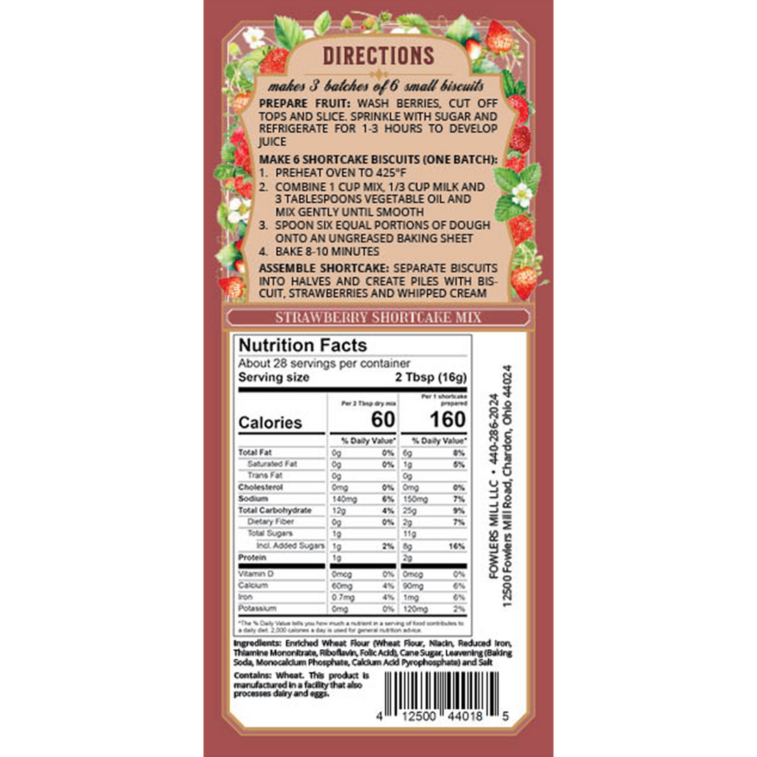 Strawberry Shortcake Mix – Fowler's Mill